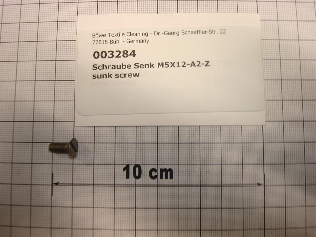 BÖWE Webshop - Countersunk screw M5x12-A2-Z, stainless steel